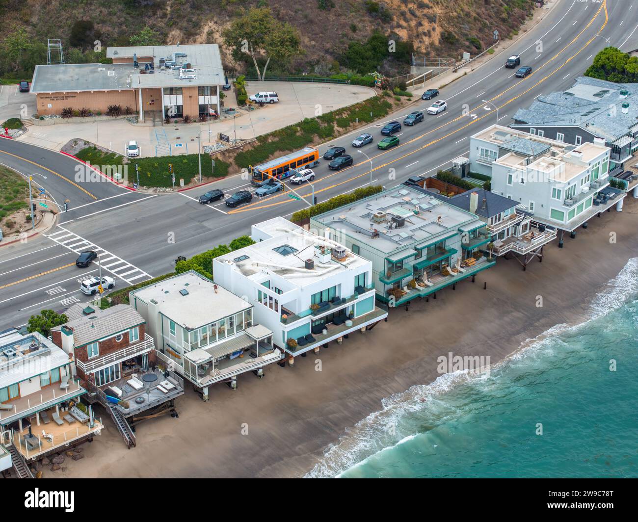 Aerial view malibu shoreline hi-res stock photography and images - Alamy