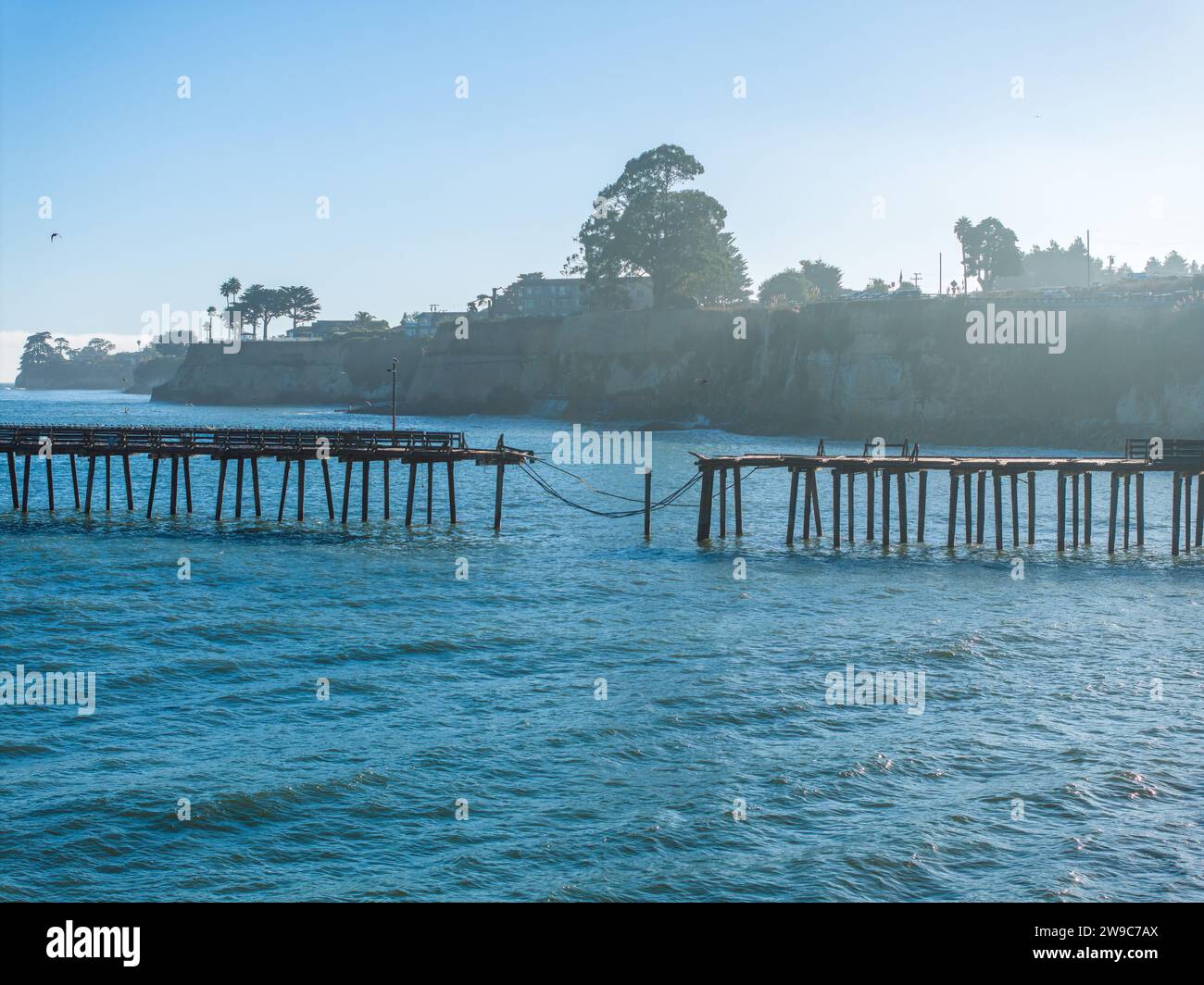 Aerial view of the Capitola beach town in California Stock Photo - Alamy