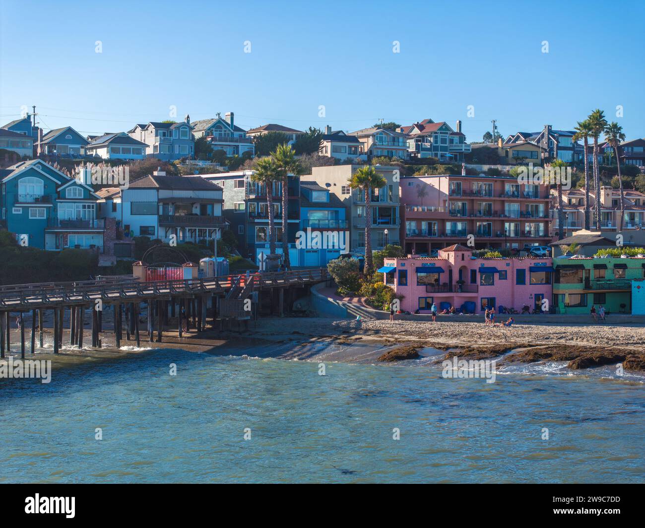 Aerial view of the Capitola beach town in California Stock Photo - Alamy