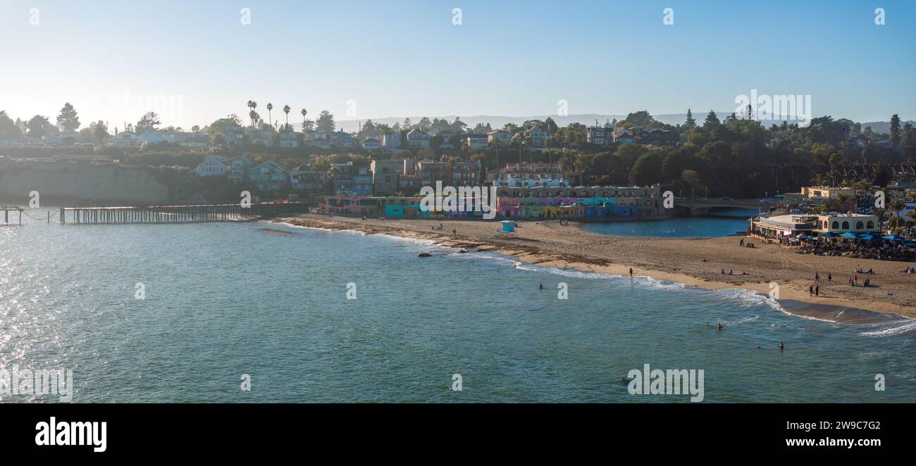 Aerial view of the Capitola beach town in California Stock Photo - Alamy