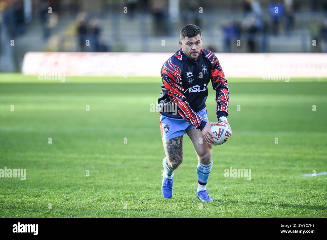 Leeds, England - 26 December 2023 - Wakefield Trinity's Liam Hood ...