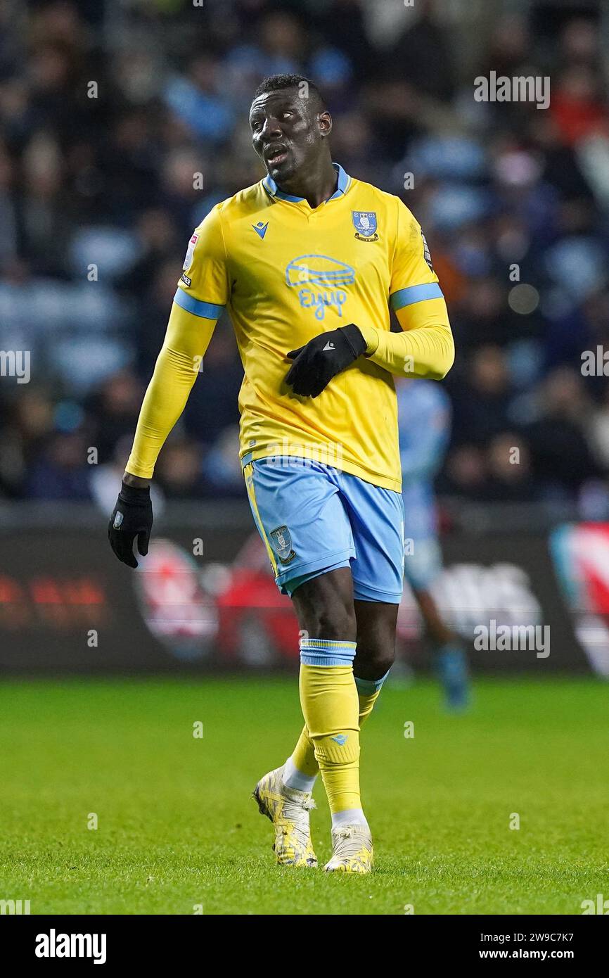 Coventry, UK. 26th Dec, 2023. Sheffield Wednesday defender Bambo Diaby ...