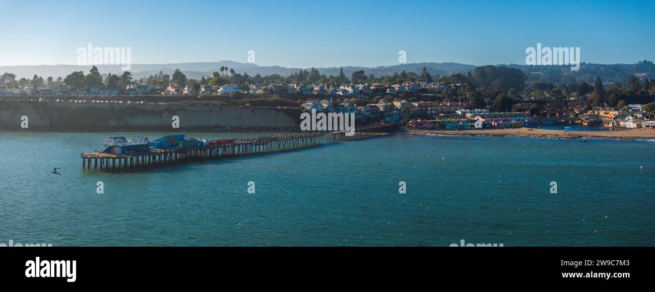 Aerial view of the Capitola beach town in California Stock Photo - Alamy