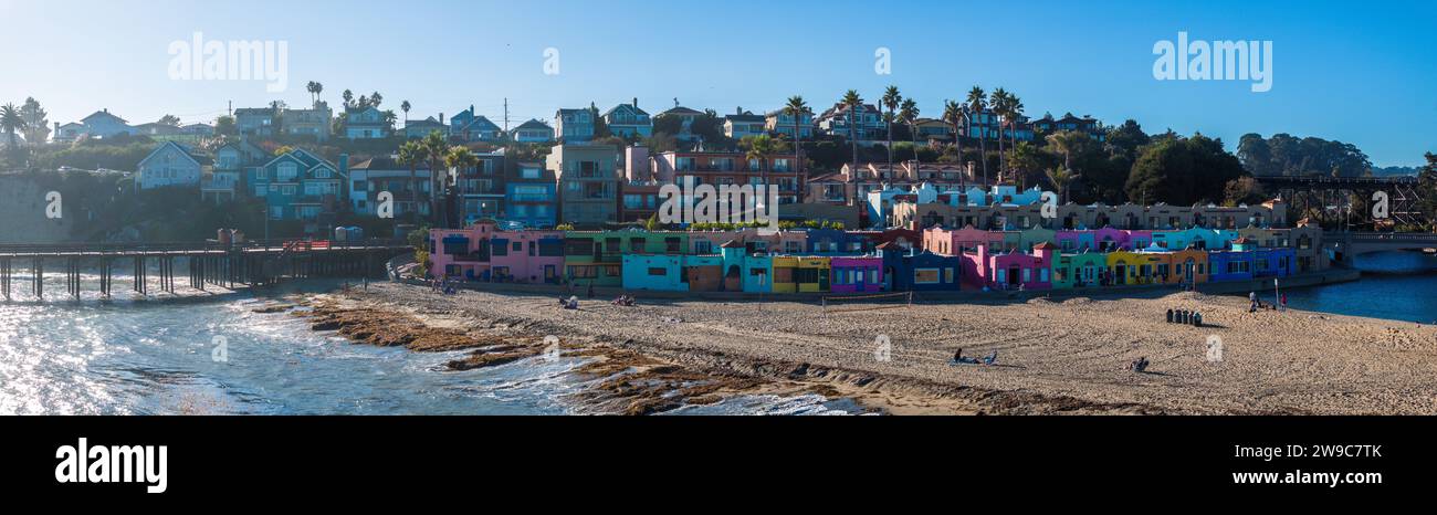 Aerial view of the Capitola beach town in California Stock Photo - Alamy