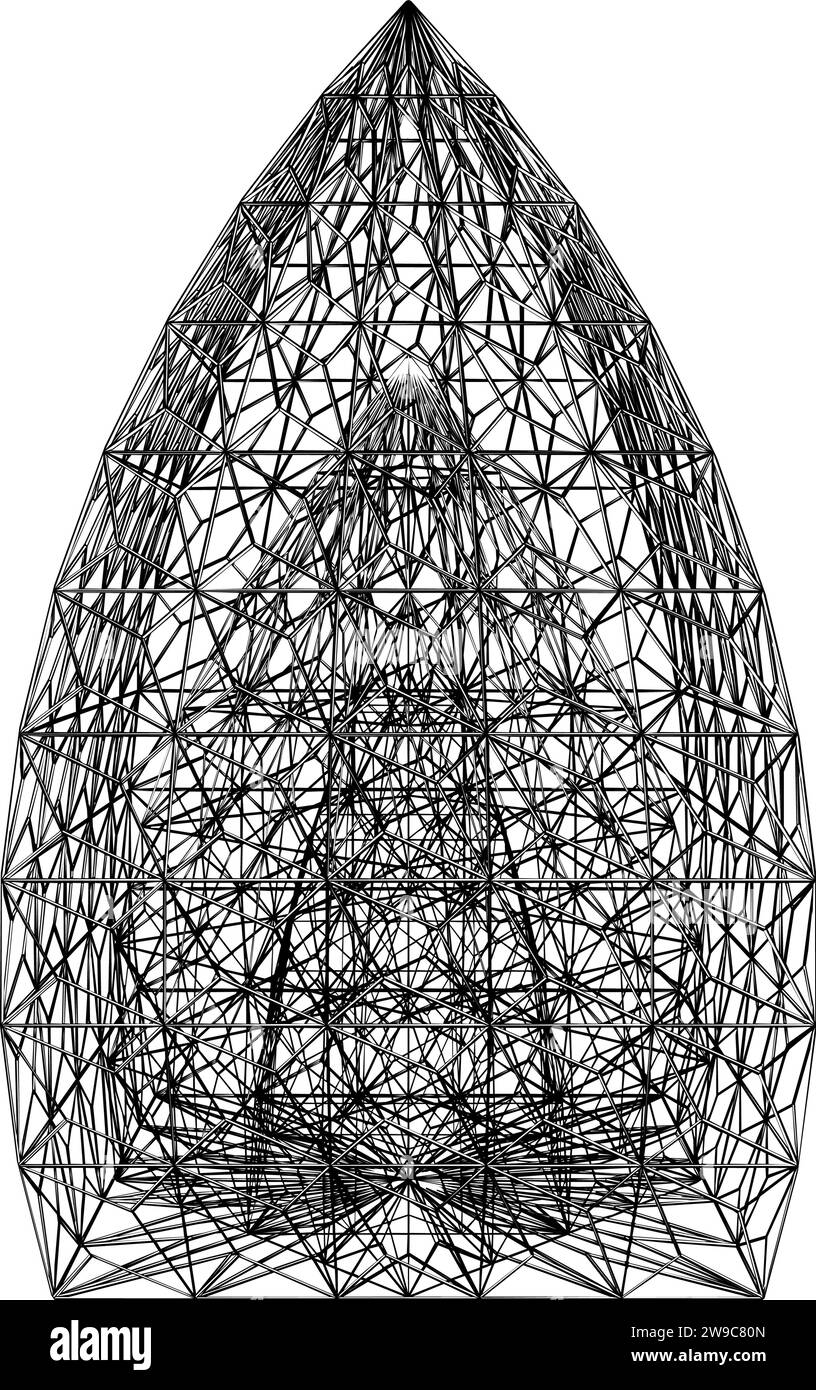 Abstract Construction Structure Vector. A Vector Illustration Of ...