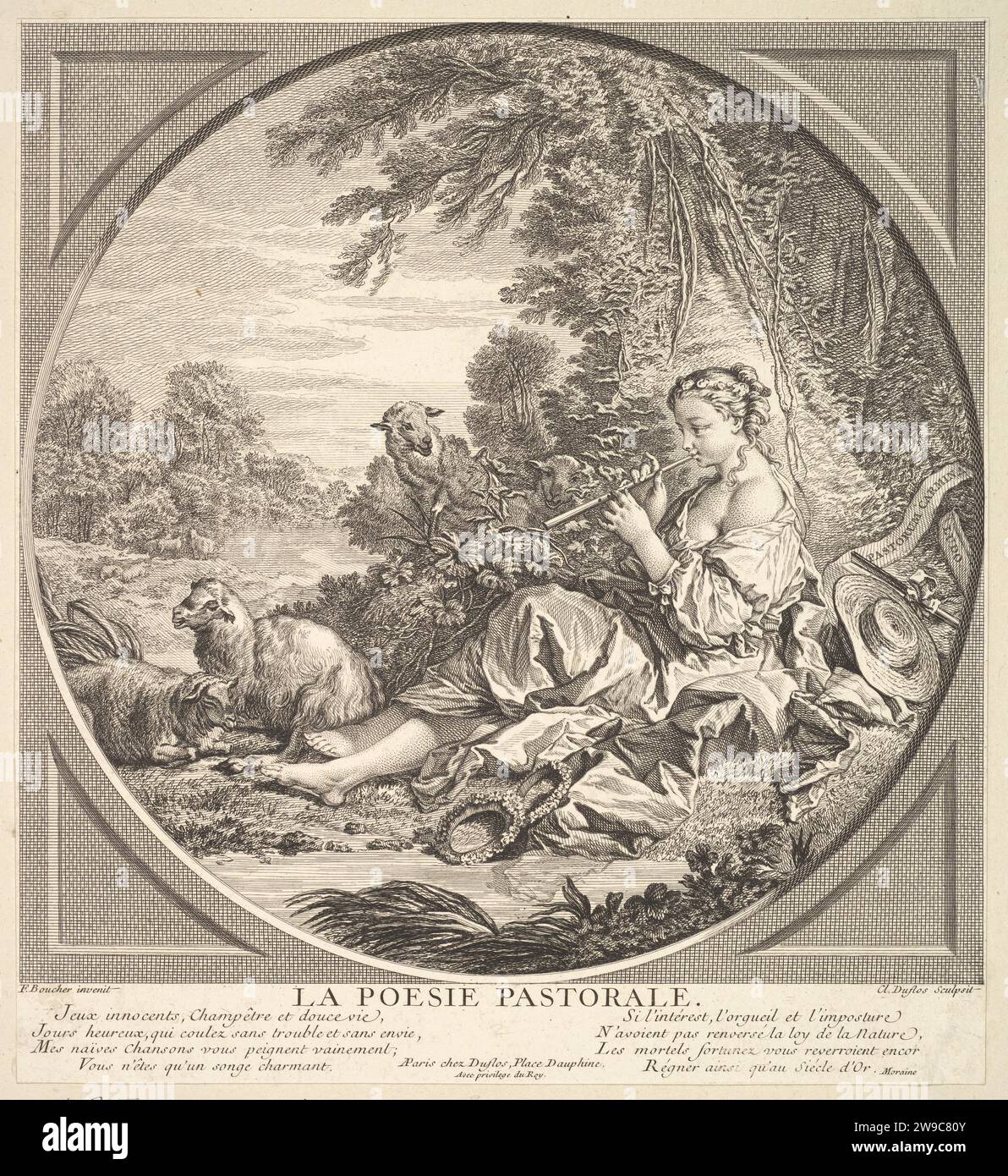 Pastoral Poetry 1953 by Francois Boucher Stock Photo - Alamy