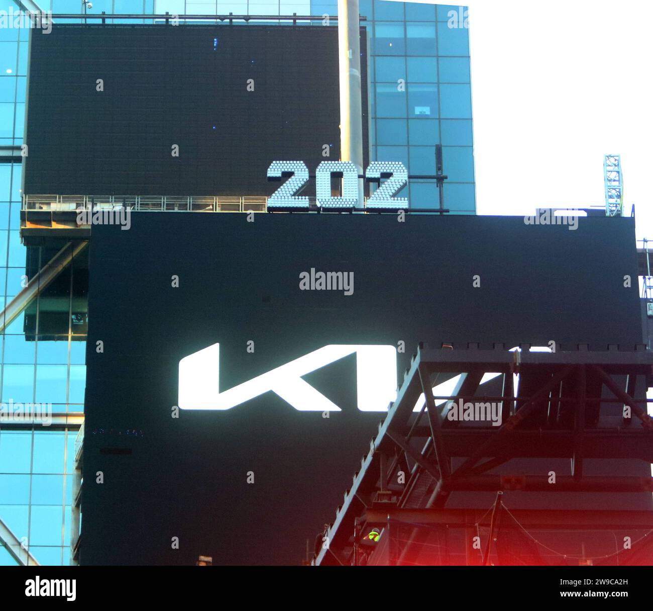 NEW YORK, NY- DECEMBER 26: The 2024 numbers seen atop of One Times ...