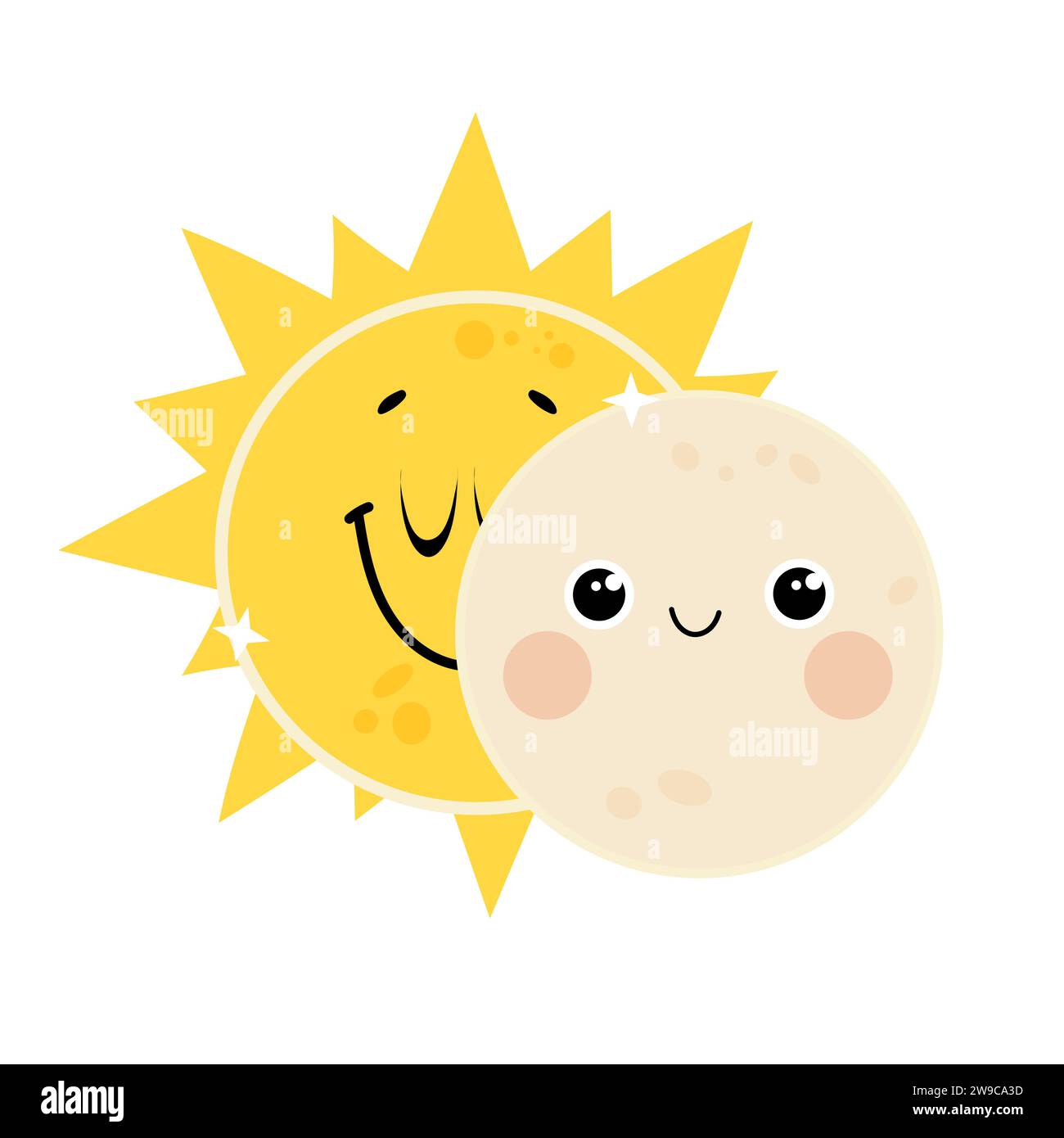 Eclipse of the sun cartoon hi-res stock photography and images - Alamy