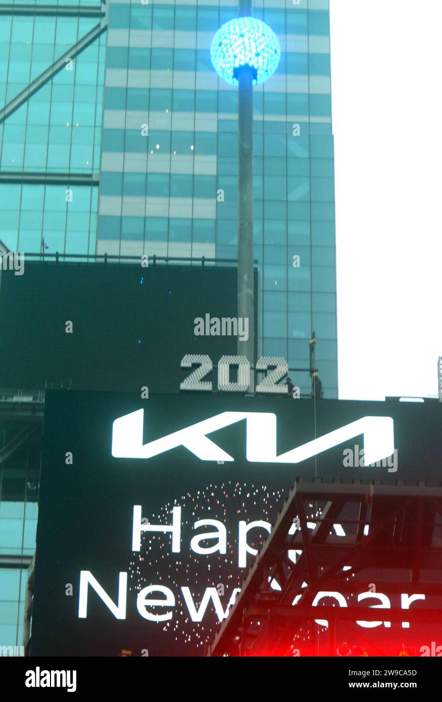 NEW YORK, NY- DECEMBER 26: The 2024 numbers seen atop of One Times ...