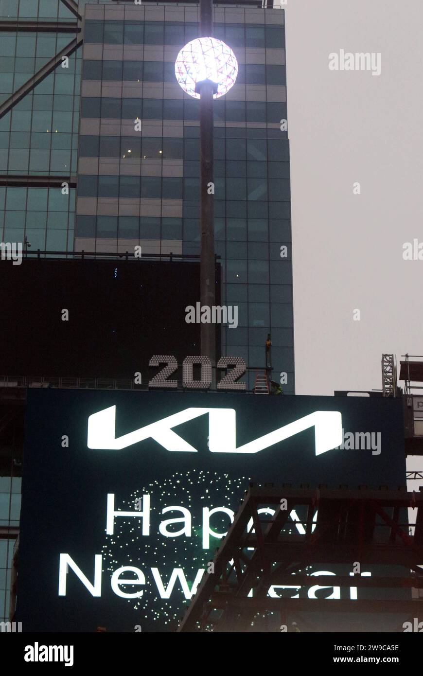 NEW YORK, NY- DECEMBER 26: The 2024 numbers seen atop of One Times ...