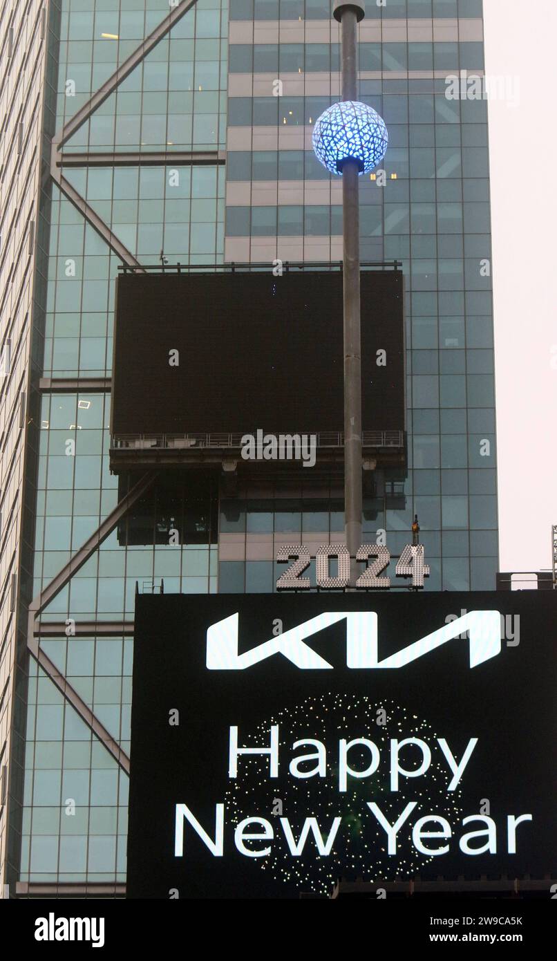 NEW YORK, NY- DECEMBER 26: The 2024 numbers seen atop of One Times ...