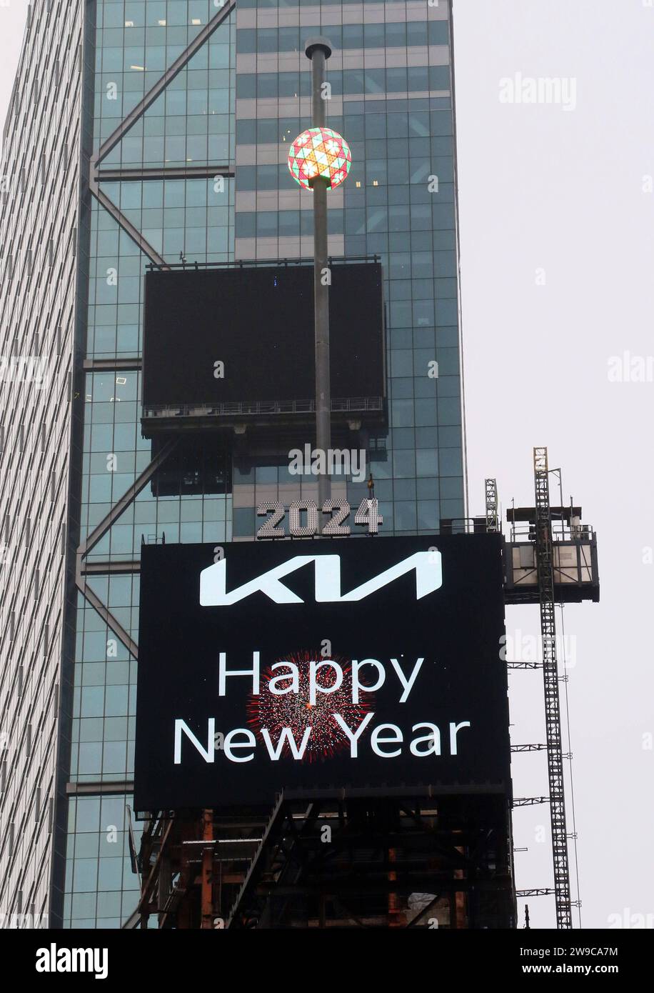 NEW YORK, NY- DECEMBER 26: The 2024 numbers seen atop of One Times ...