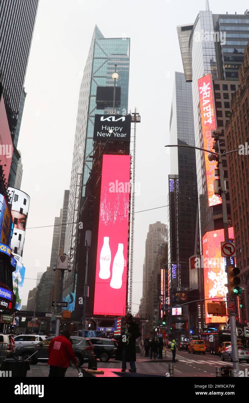 NEW YORK, NY- DECEMBER 26: The 2024 numbers seen atop of One Times ...