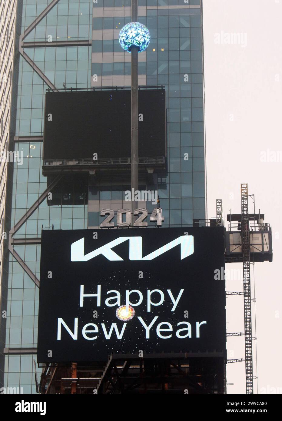 NEW YORK, NY- DECEMBER 26: The 2024 numbers seen atop of One Times ...