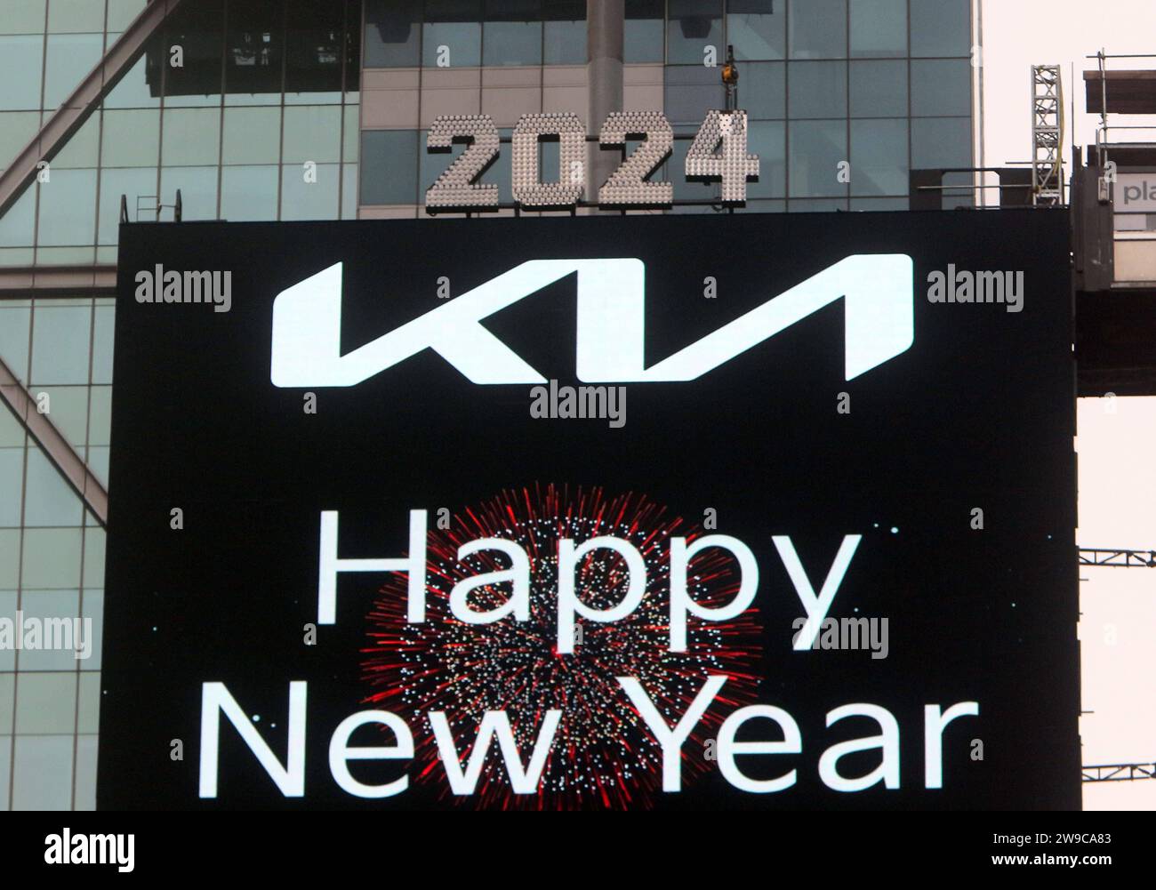 NEW YORK, NY- DECEMBER 26: The 2024 numbers seen atop of One Times ...