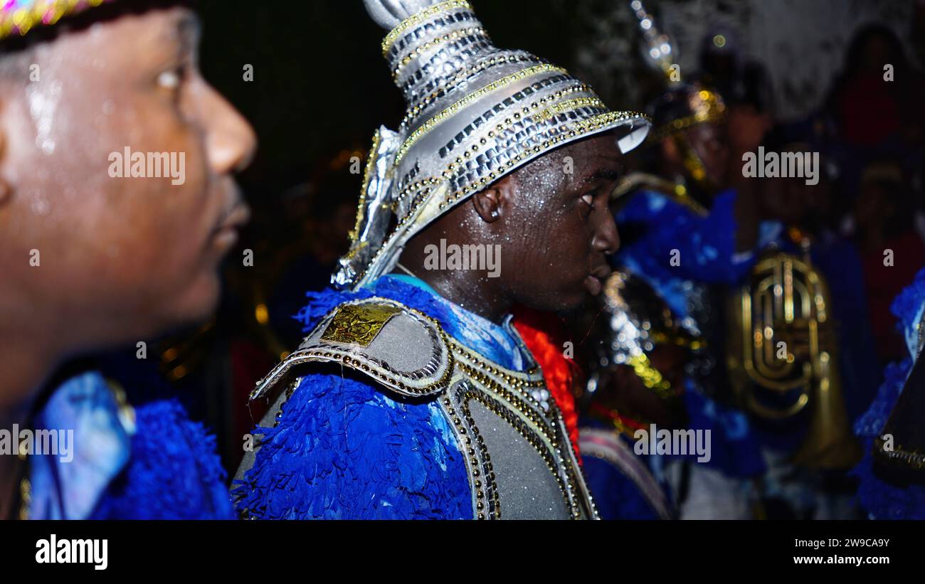 Boxing Day Junkanoo Street parade in The Bahamas where the men and ...