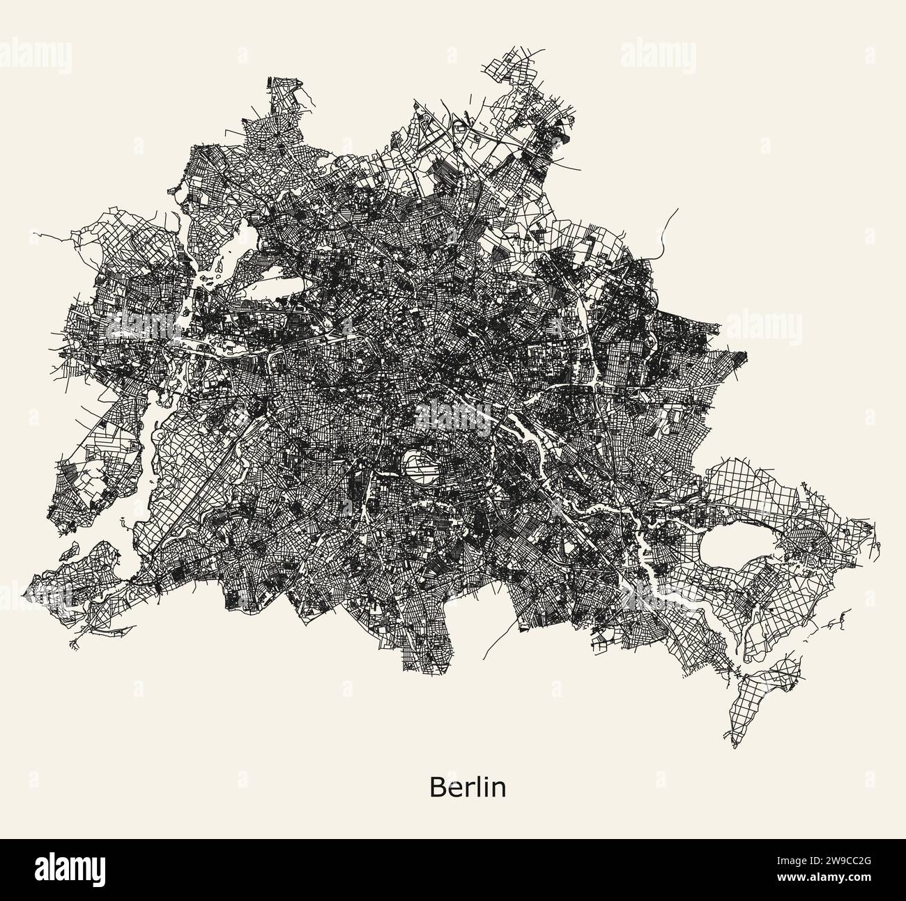 Old map of berlin Stock Vector Images - Alamy