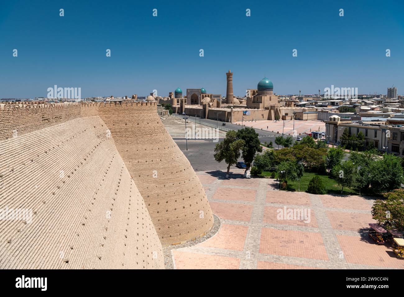 The Ark of Bukhara inside walls. The Ark Citadel is an ancient massive ...