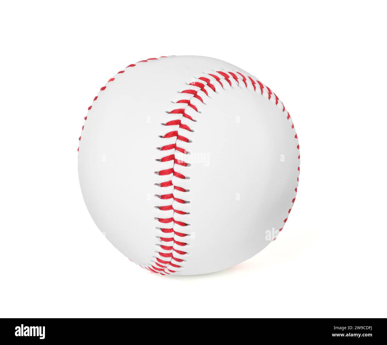 One baseball ball with stitches isolated on white Stock Photo - Alamy
