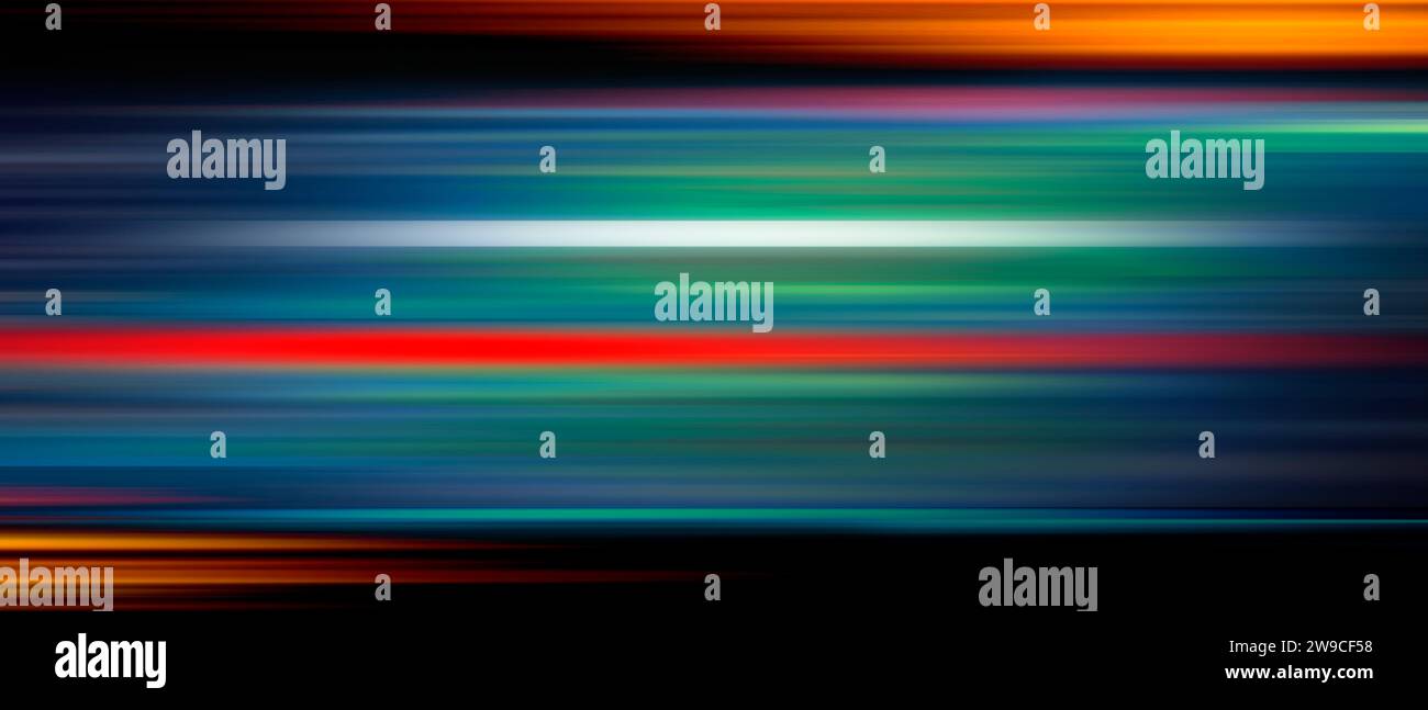 Colorful speed light trails, motion blur effect. Banner design Stock ...