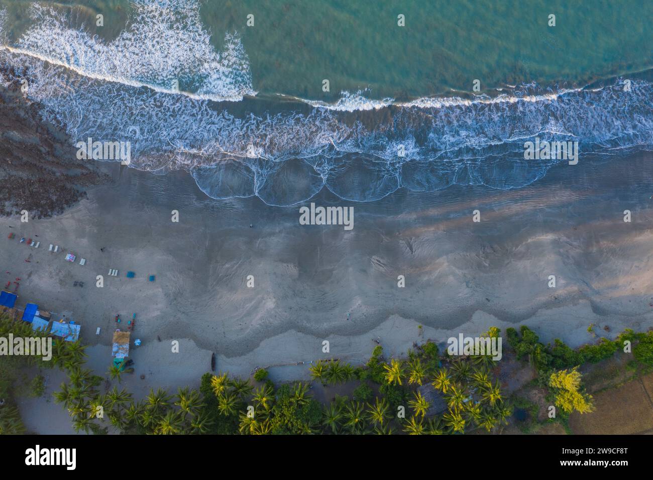 Aerial view of the Saint Martin's Island, locally known as Narikel ...