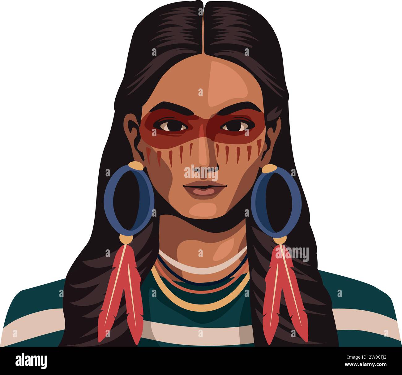 Native American Girl Isolated Stock Vector Image And Art Alamy