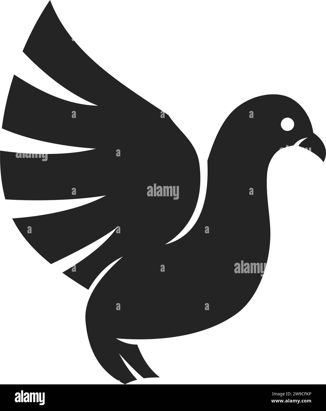 Pigeon Logo template Isolated. Brand Identity. Icon Abstract Vector ...