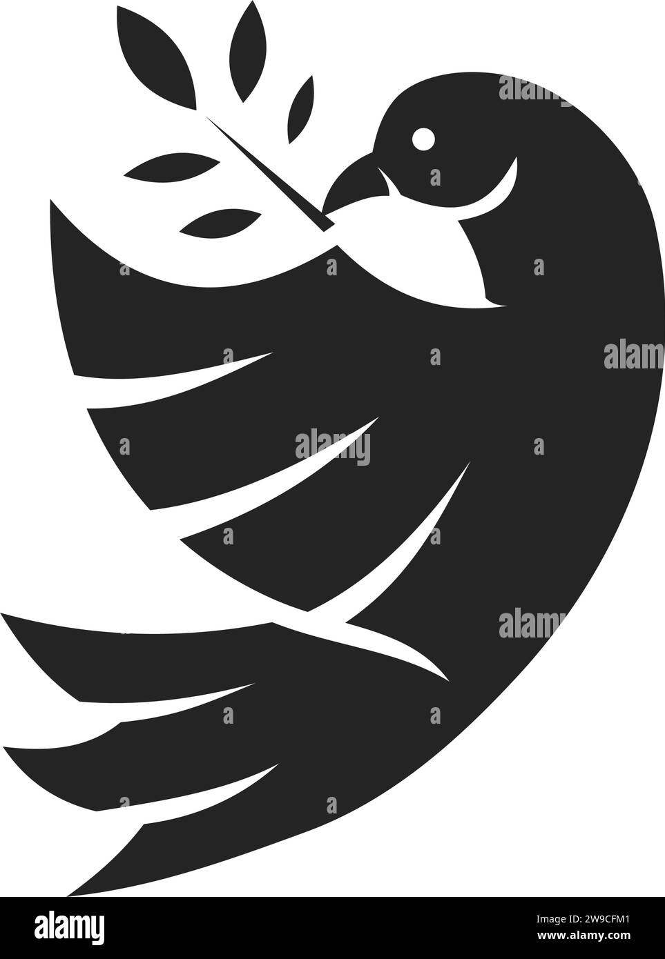 Pigeon Logo template Isolated. Brand Identity. Icon Abstract Vector ...