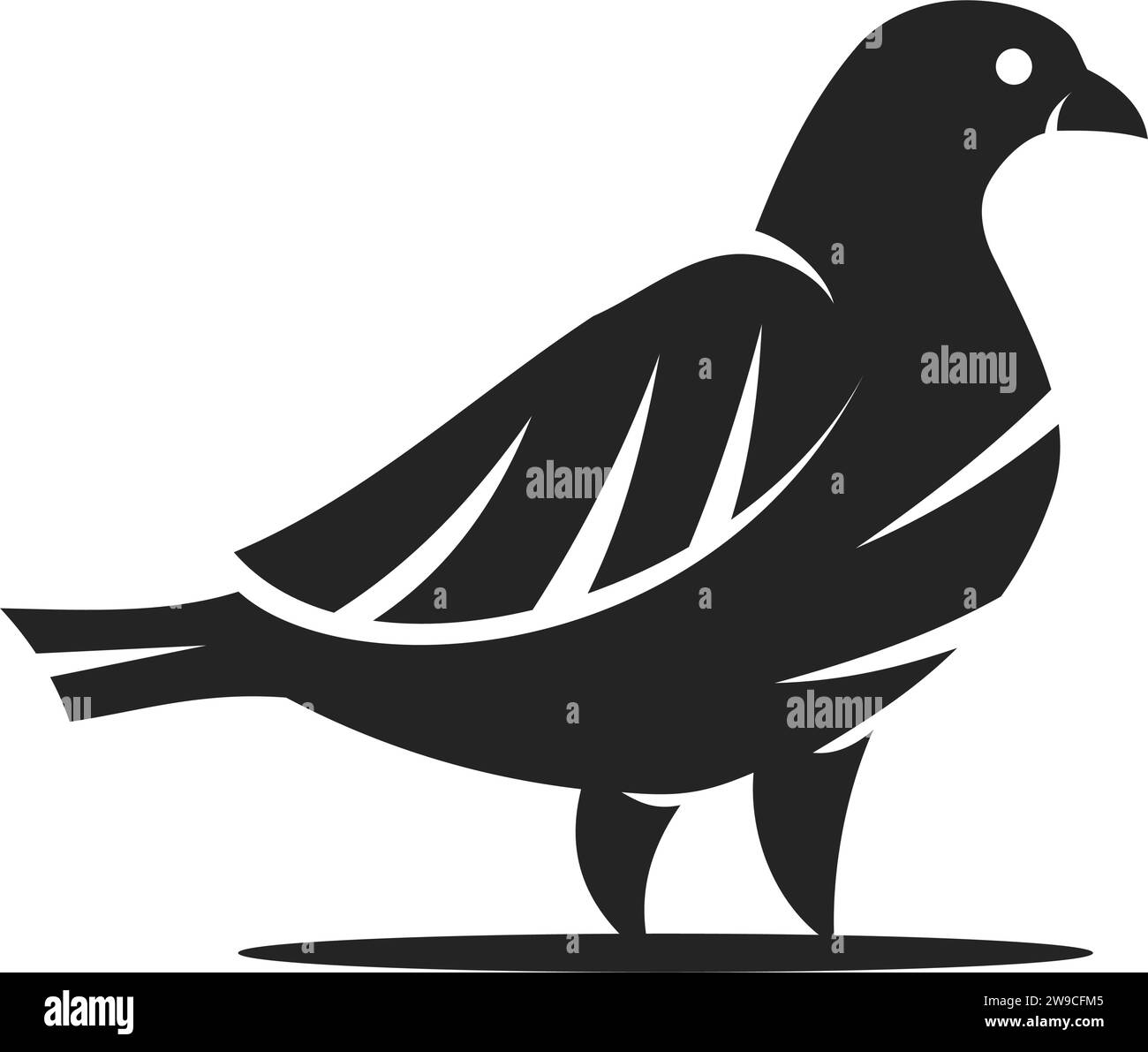 Pigeon Logo template Isolated. Brand Identity. Icon Abstract Vector ...