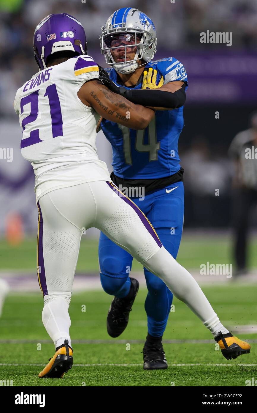 Detroit Lions wide receiver Amon-Ra St. Brown (14) in action against ...