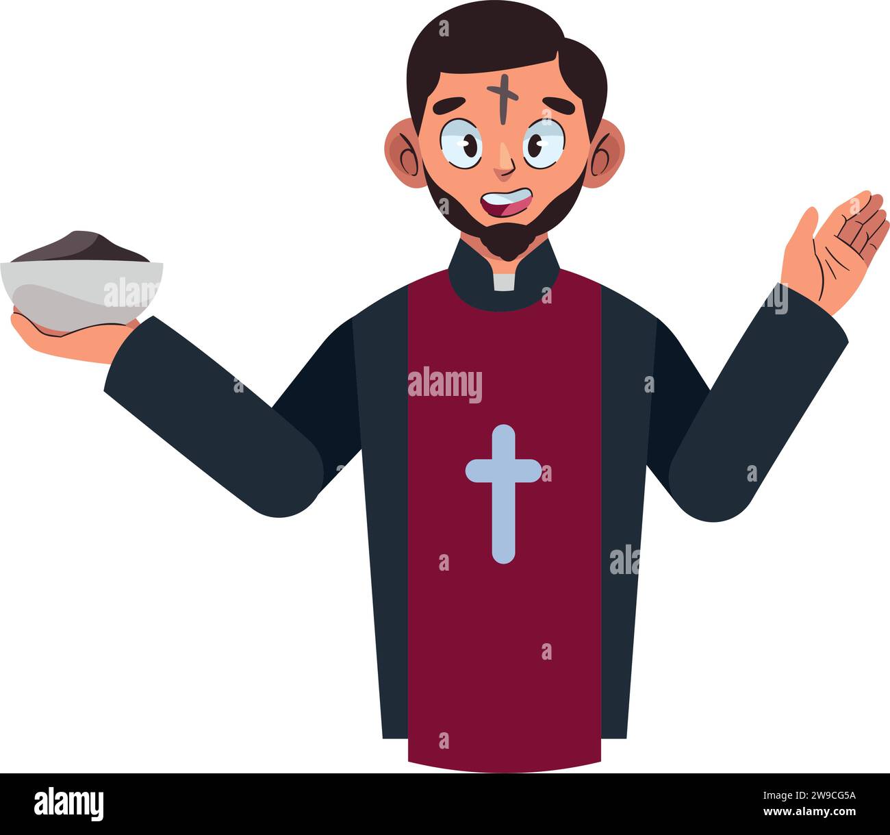 ash wednesday priest Stock Vector Image & Art - Alamy