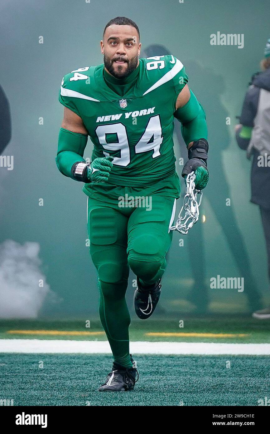 New York Jets defensive end Solomon Thomas (94) before an NFL football ...