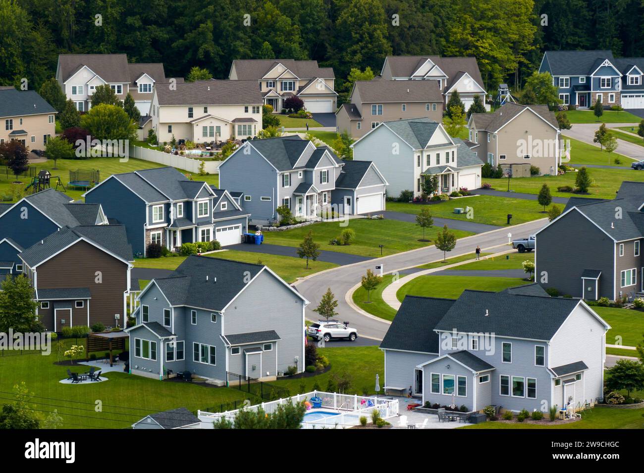 American dream homes as example of real estate development in US ...