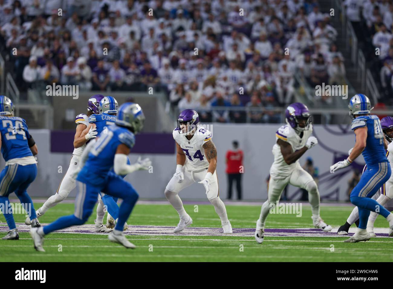 Minnesota Vikings tight end Josh Oliver (84) in action during the first ...