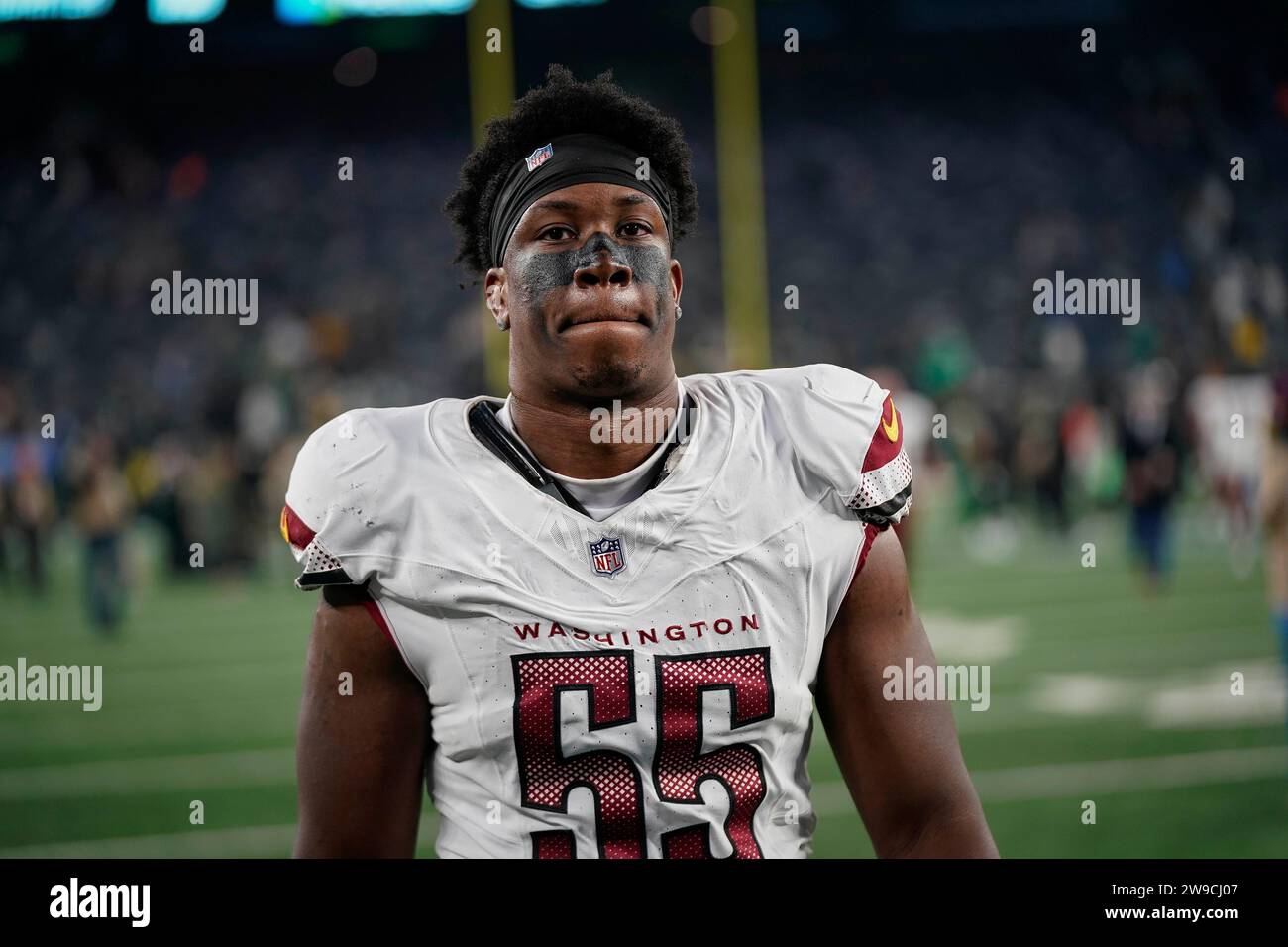 Washington Commanders defensive end KJ Henry (55) after an NFL football ...