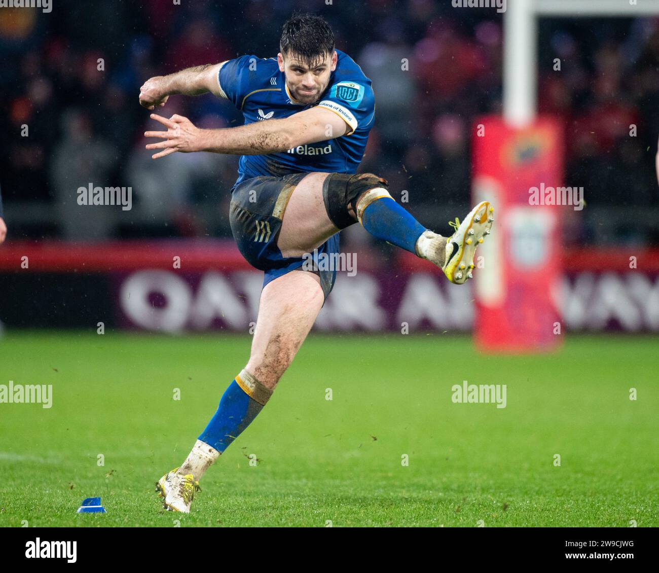 Limerick, Ireland. 27th Dec, 2023. Harry Byrne of Leinster takes a ...
