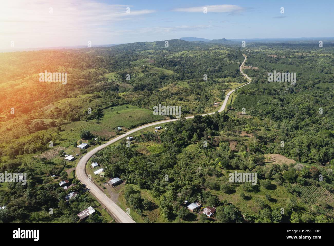 Aerial view long road in hi-res stock photography and images - Alamy