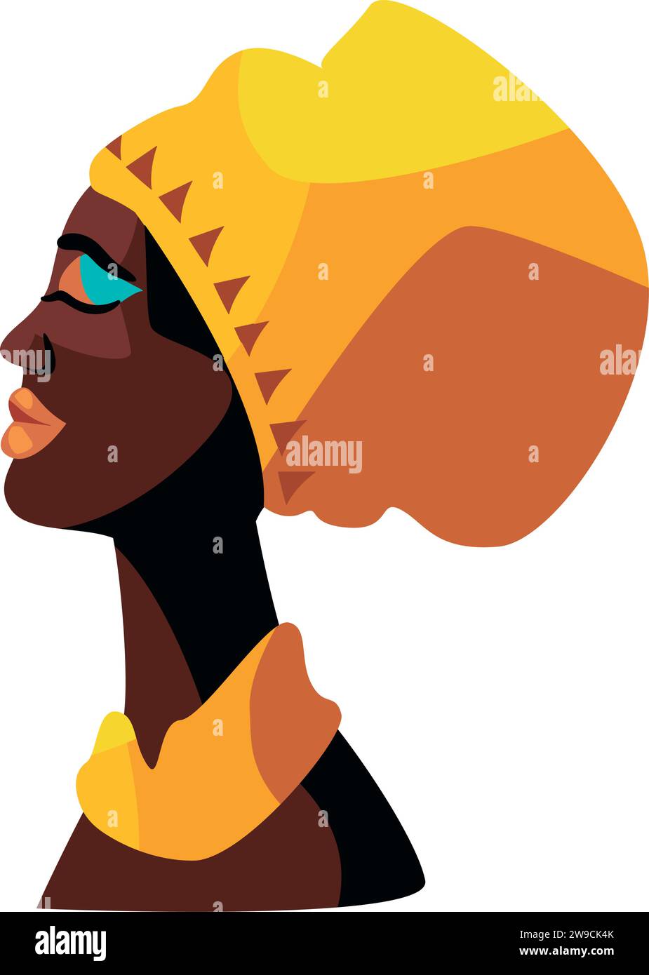 Black woman in turban Stock Vector Images - Alamy