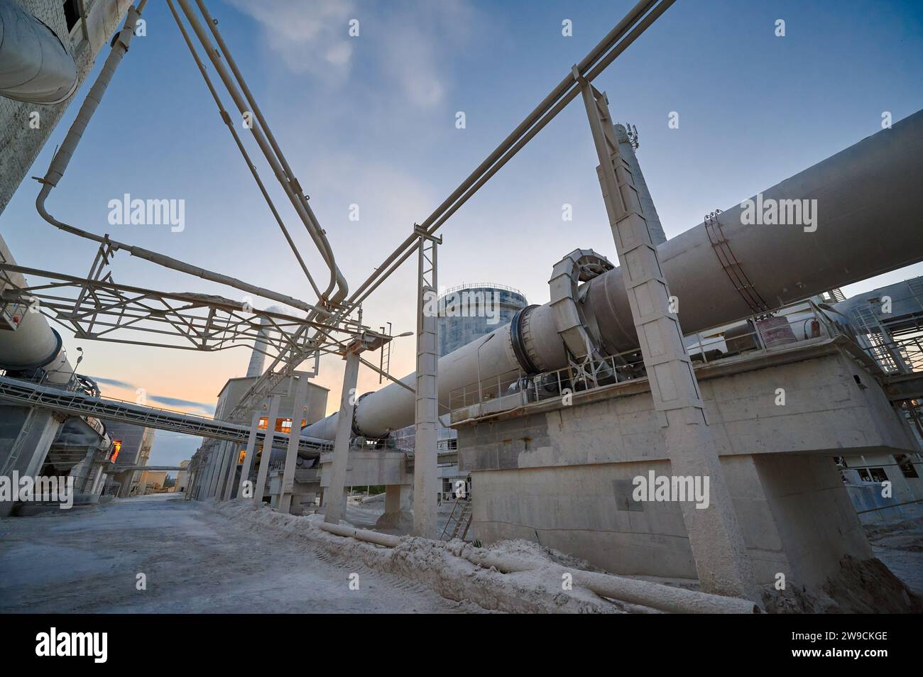 Rotating furnace for construction materials roasting Stock Photo - Alamy