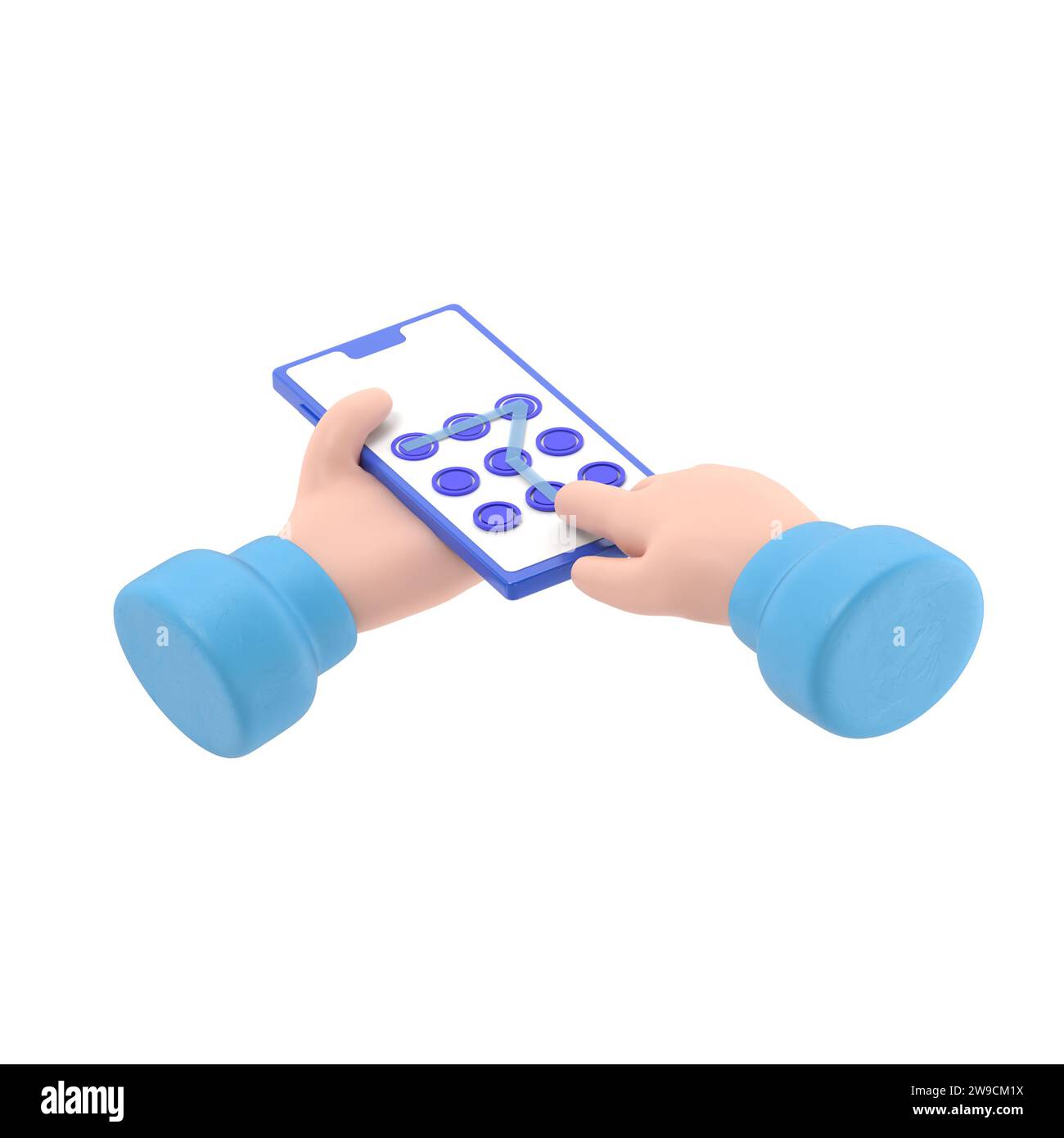 Unlock screen. Smartphone screen. Graphic pattern as a symbol of ...