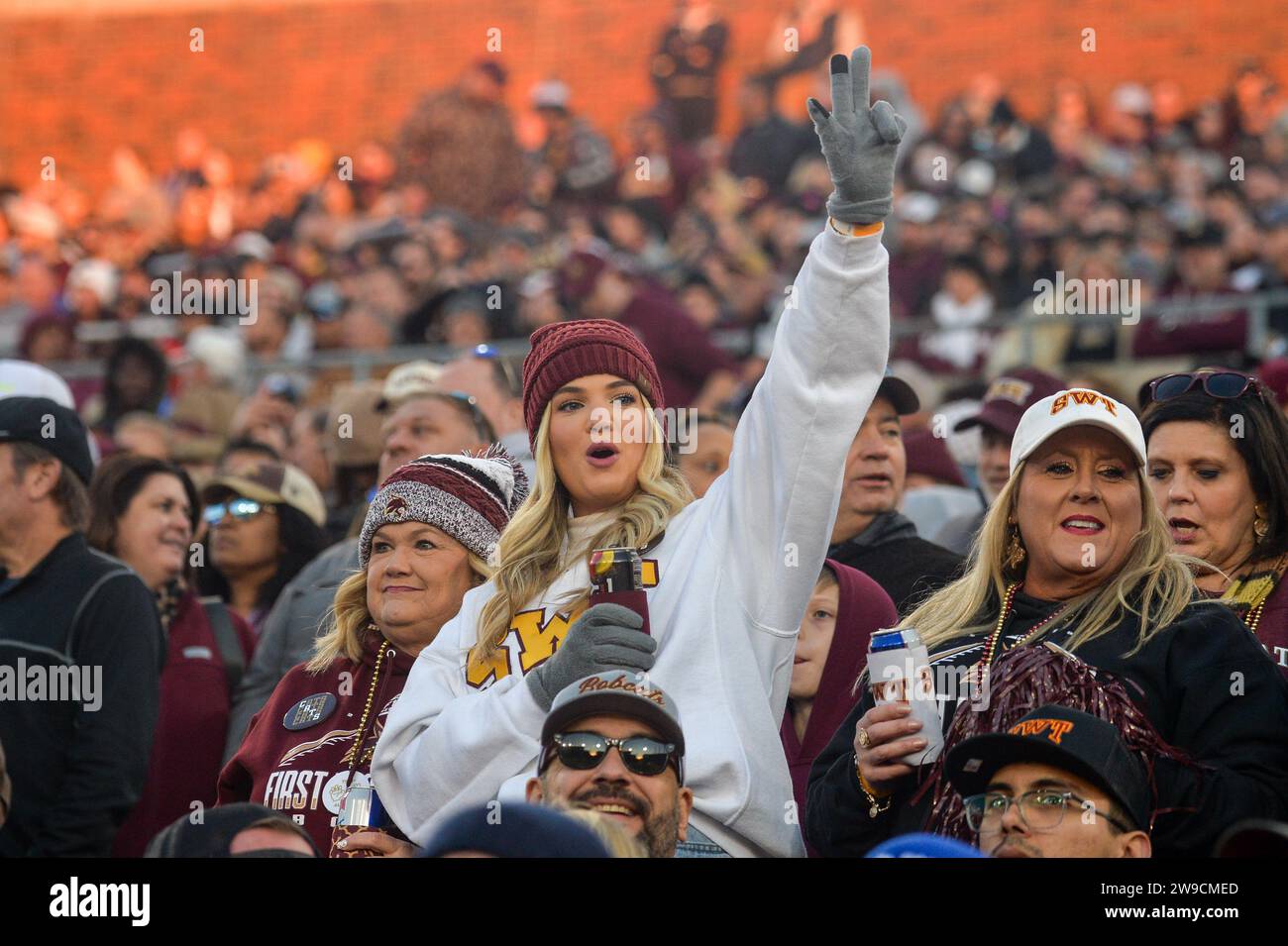 December 26, 2023: Texas State Bobcats fans cheering for their team ...
