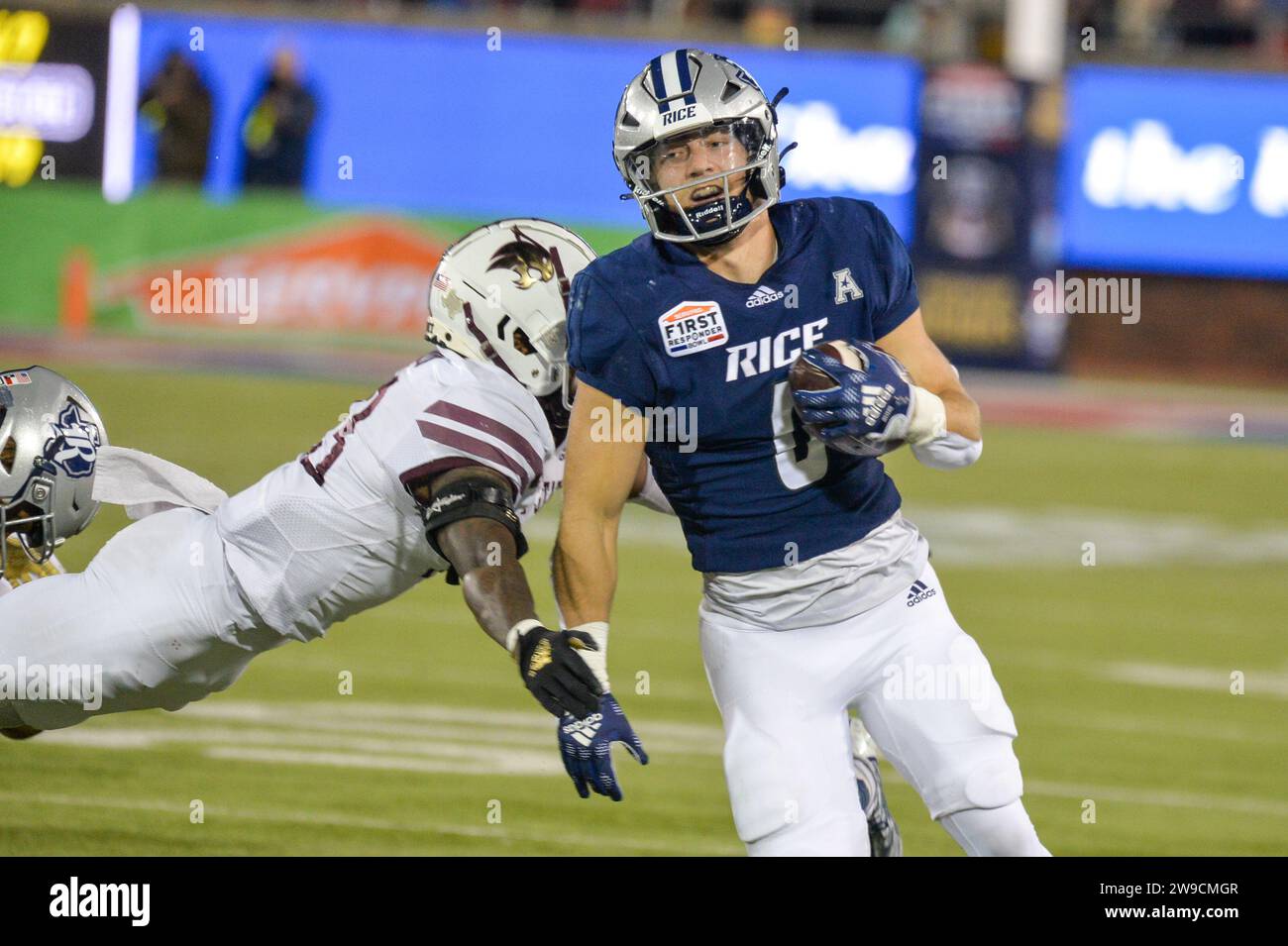 December 26, 2023: Rice Owls running back Dean Connors (0) carries the ...