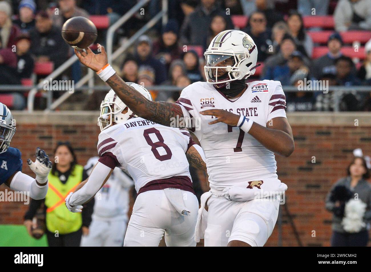 December 26, 2023: Texas State Bobcats quarterback TJ Finley (7) throws ...