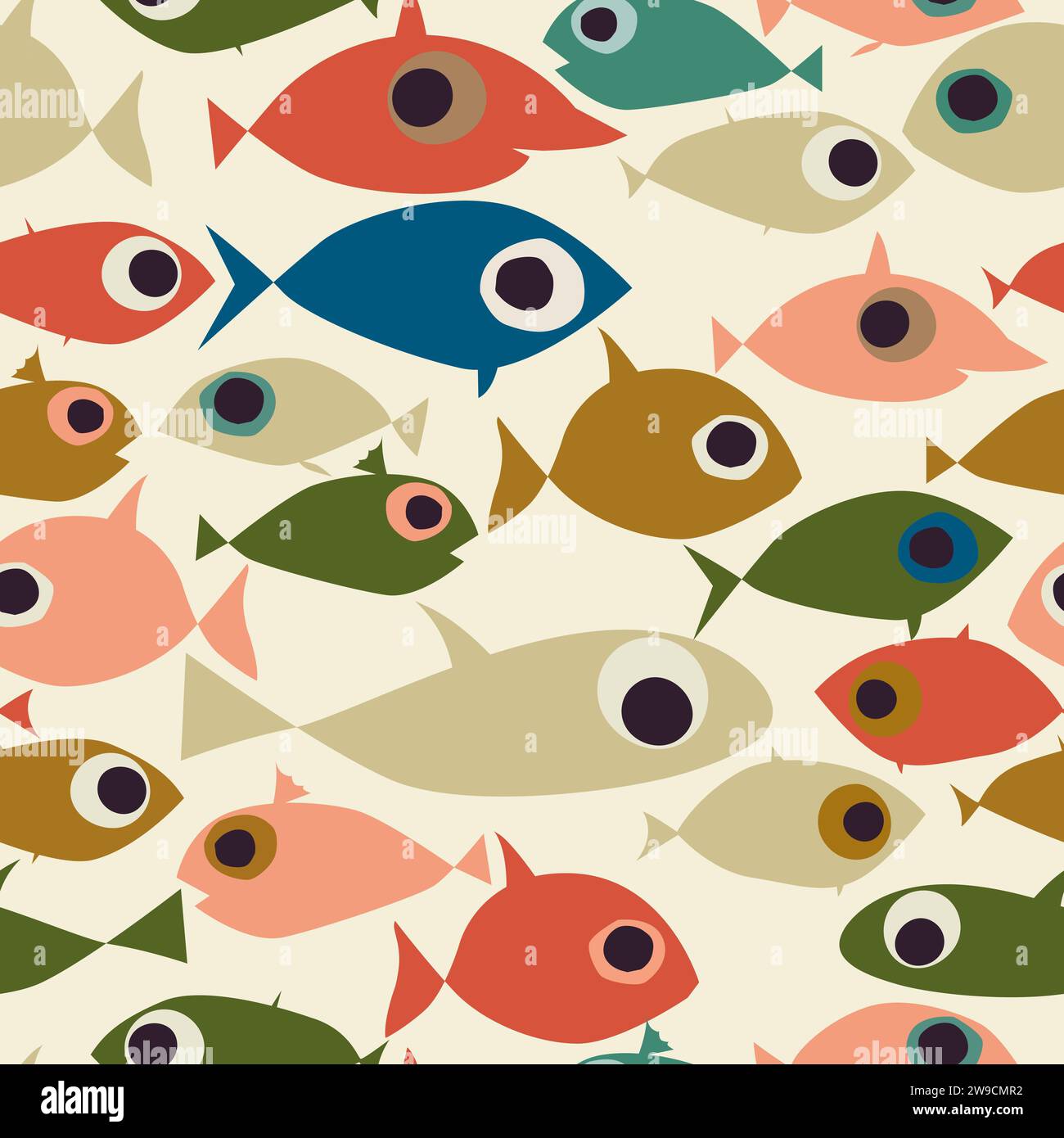 Colored fish pattern hi-res stock photography and images - Alamy