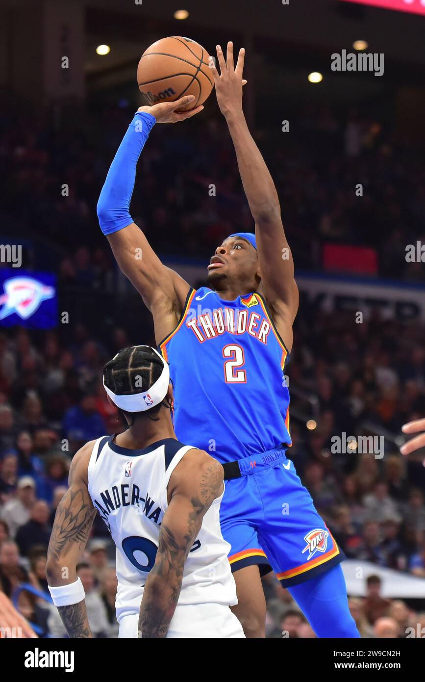 Oklahoma City Thunder Guard Shai Gilgeous Alexander 2 Shoots Over