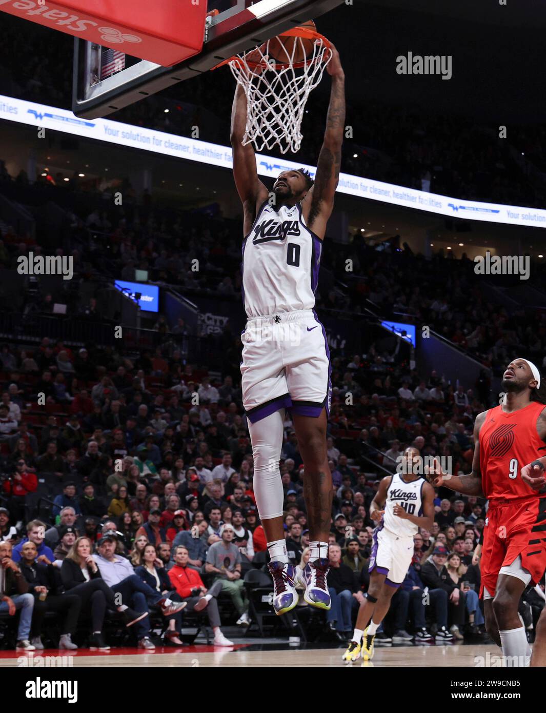 Sacramento Kings guard Malik Monk dunks against the Portland Trail ...