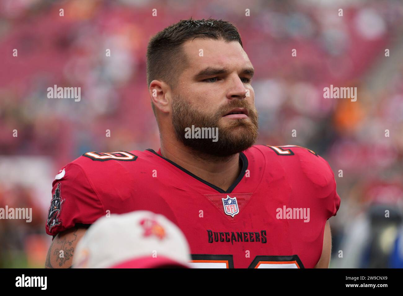 Tampa Bay Buccaneers defensive end Patrick O'Connor (79) leaves the ...