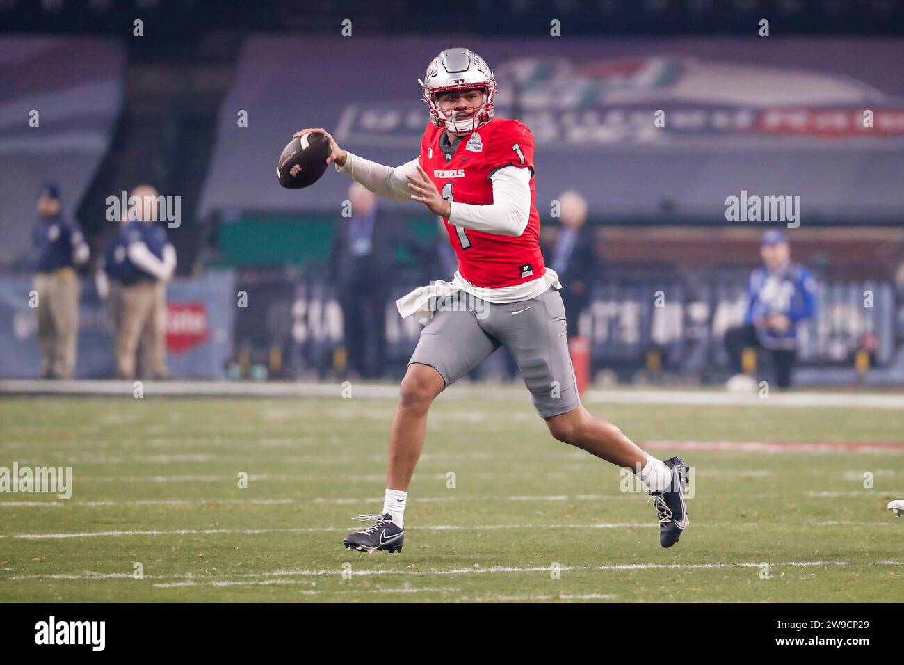 PHOENIX, AZ - DECEMBER 26: UNLV Rebels quarterback Jayden Maiava (1 ...
