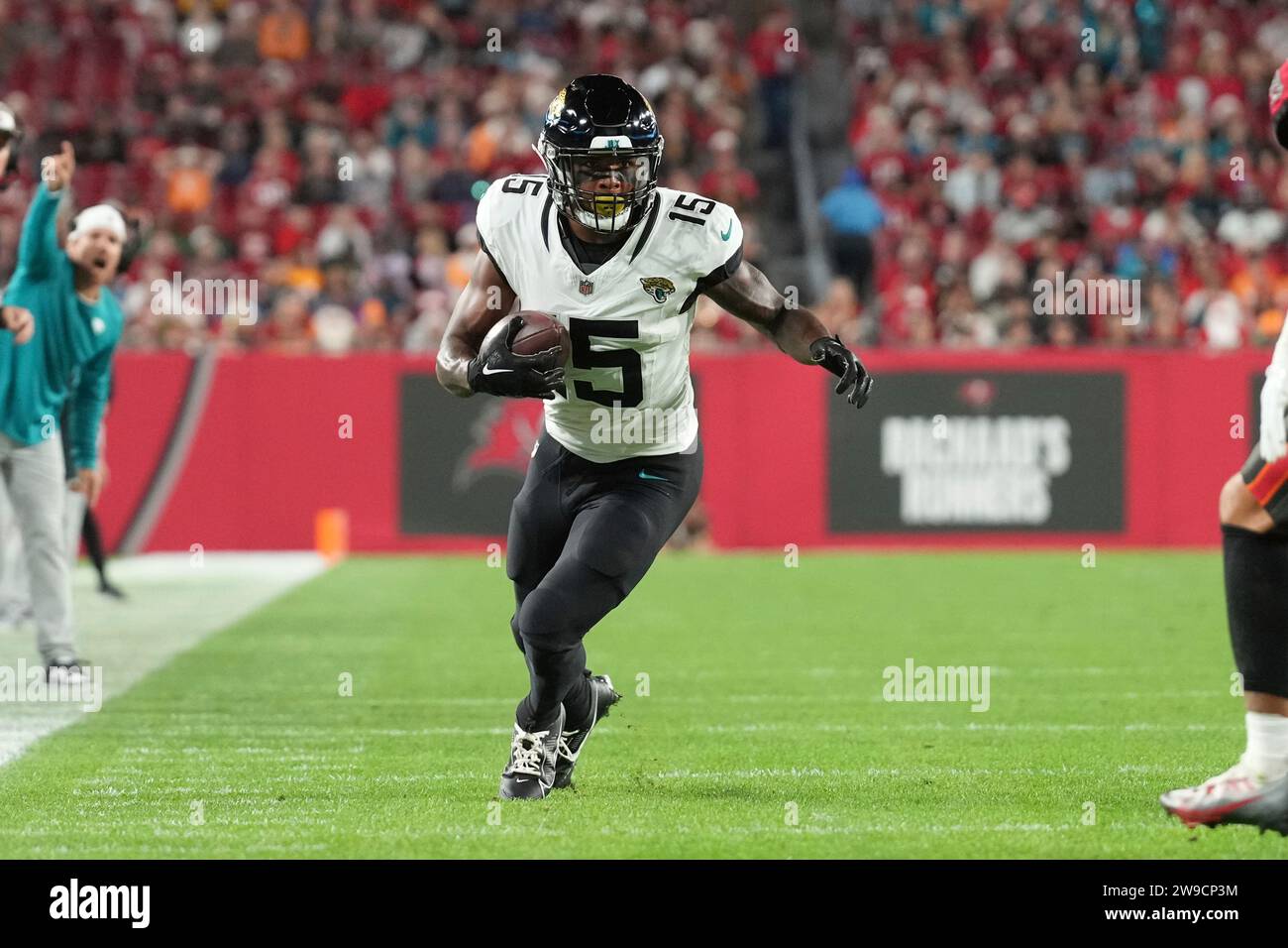 Jacksonville Jaguars wide receiver Tim Jones (15) runs after a catch ...