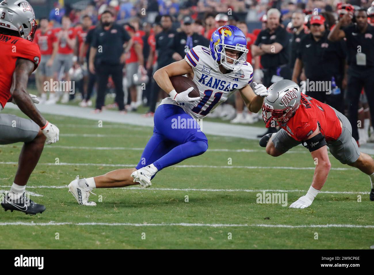 PHOENIX, AZ - DECEMBER 26: Kansas Jayhawks wide receiver Luke Grimm (11 ...